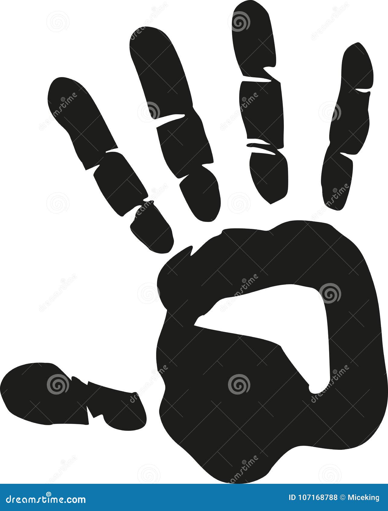 Handprint - Symbol, Warning Sign, Illustration | CartoonDealer.com ...