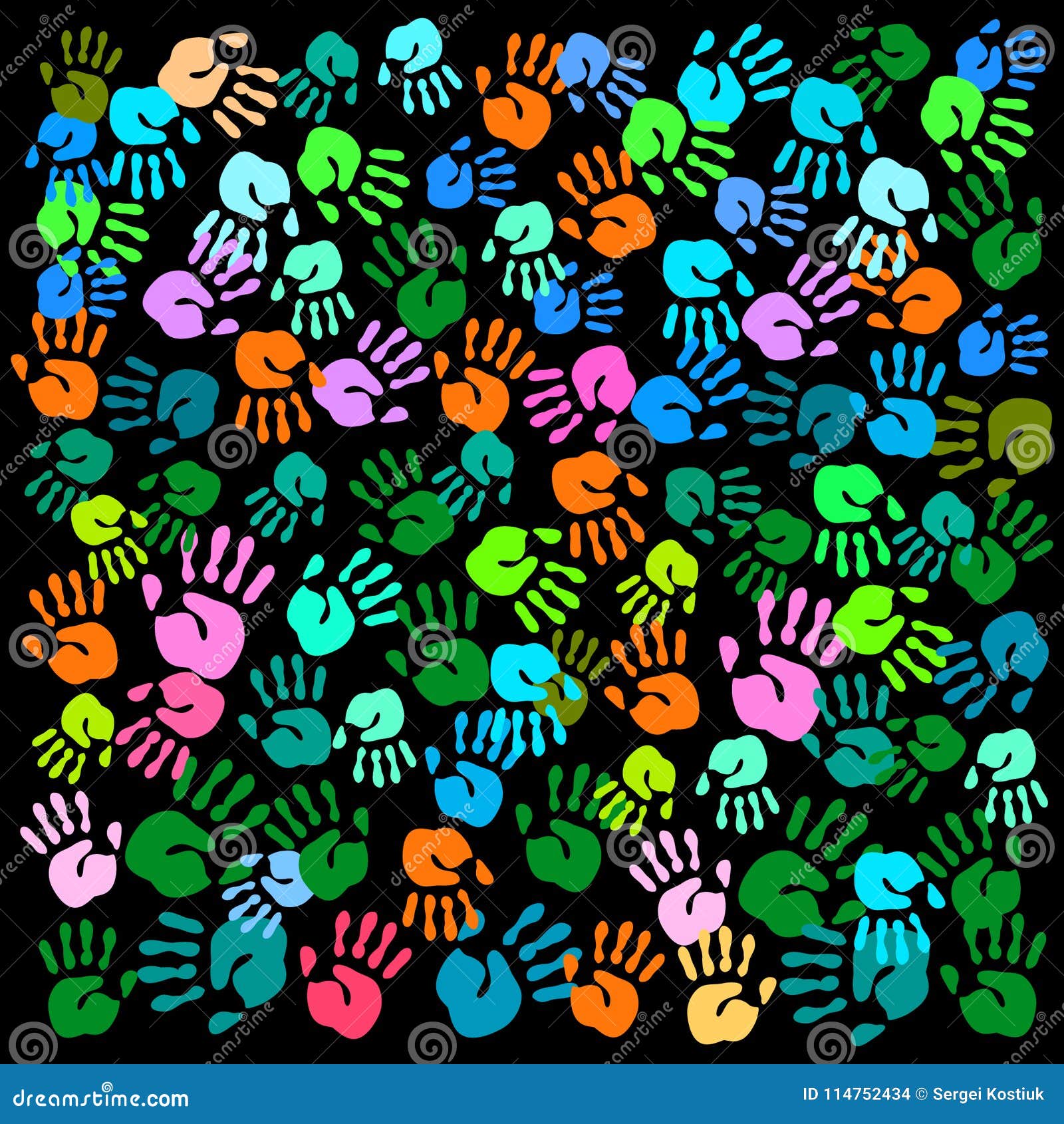 Handprint Vector Illustration Stock Vector - Illustration of paint ...