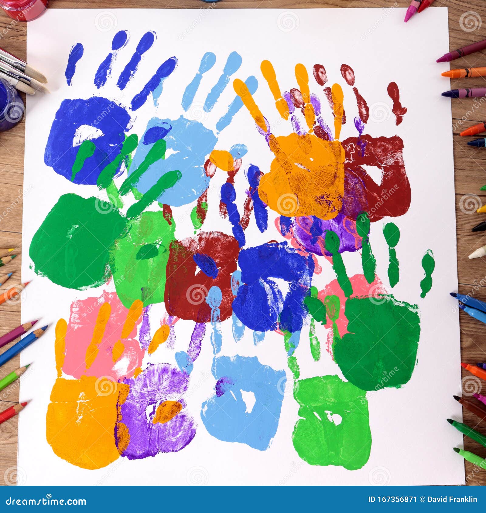 Painted Handprints Royalty-Free Stock Image | CartoonDealer.com #21791476