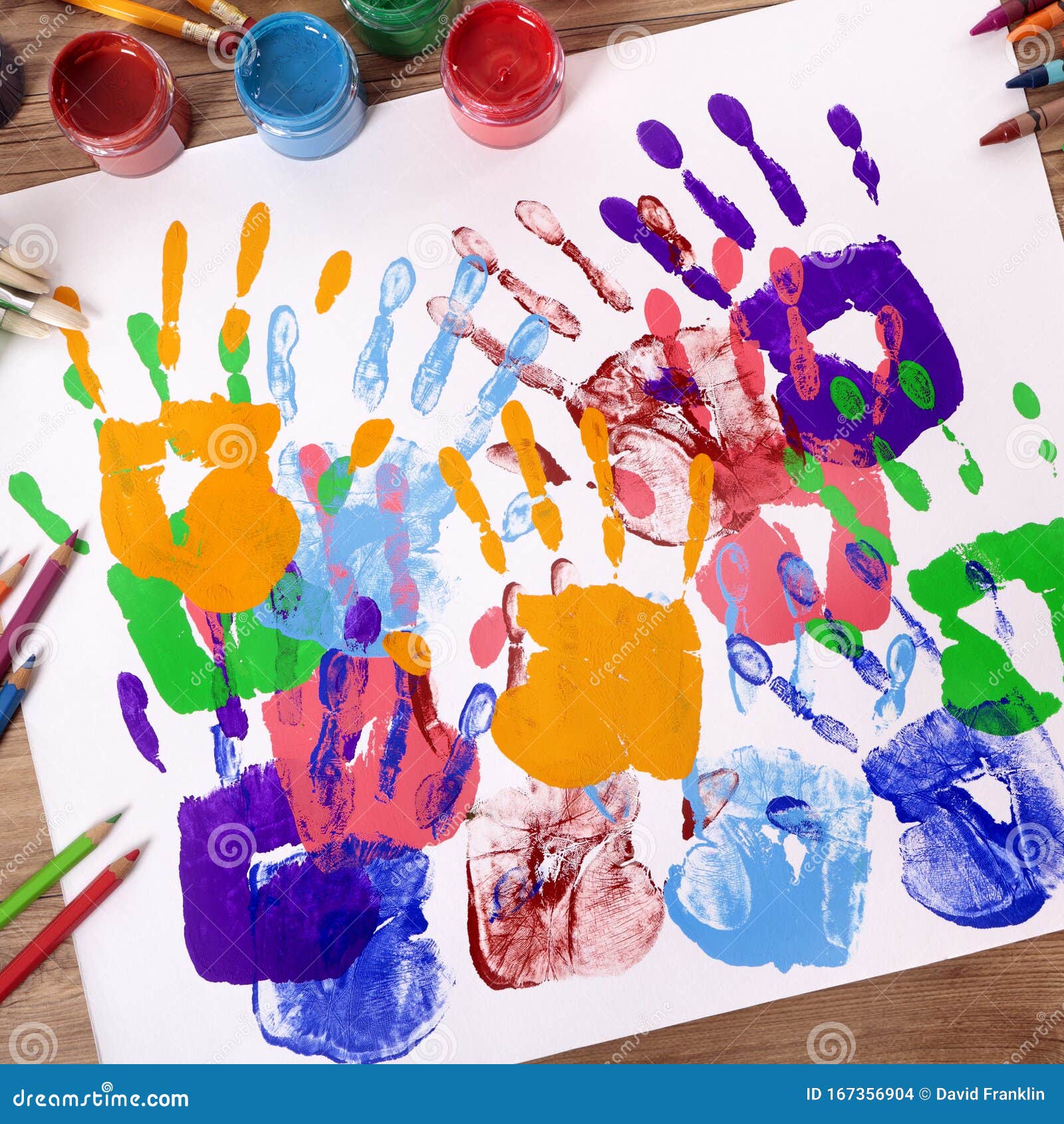 Painted Handprints Royalty-Free Stock Image | CartoonDealer.com #21791476