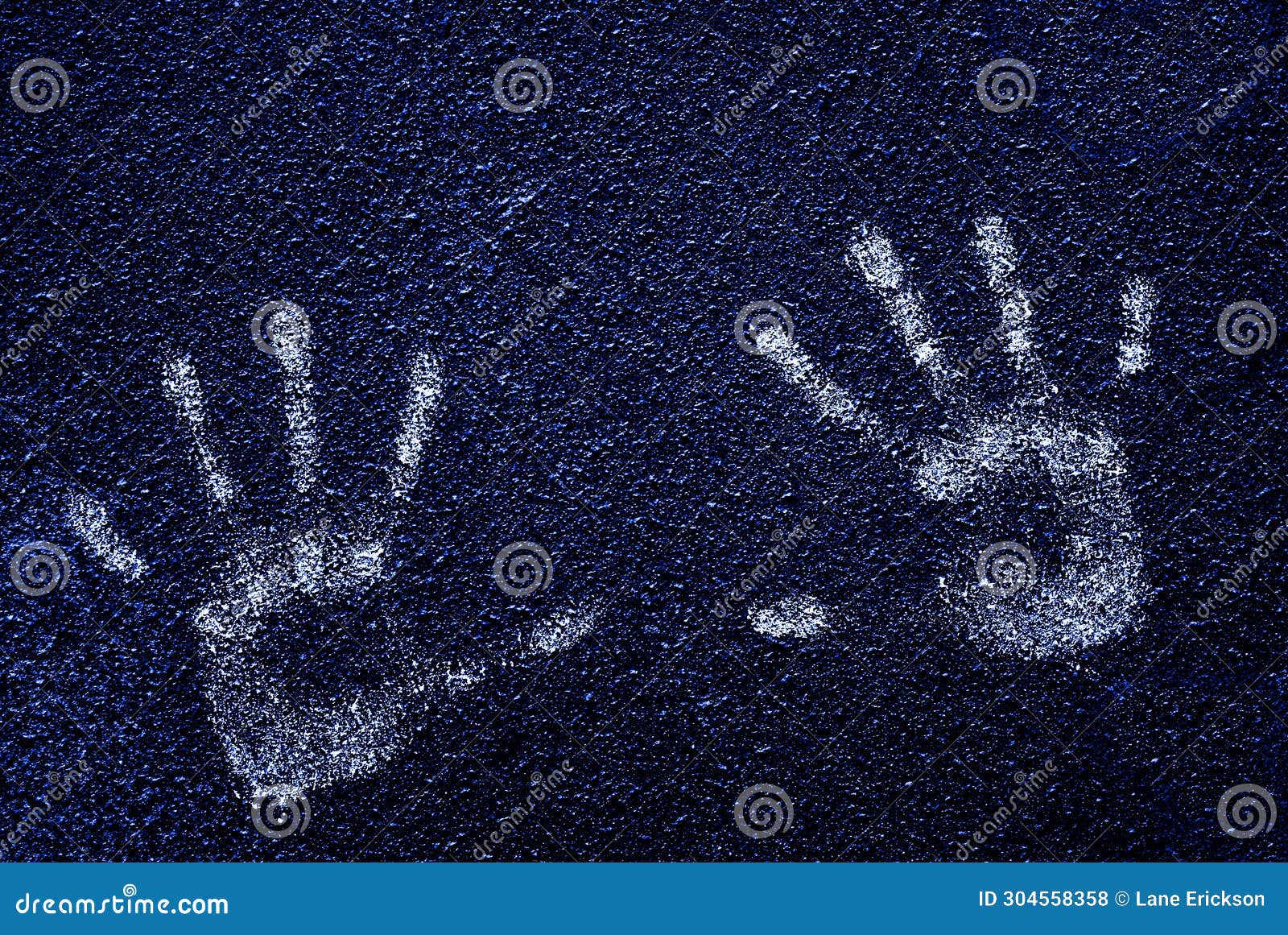 Handprints on Blue Wall Texture Stock Photo - Image of color, imprint ...