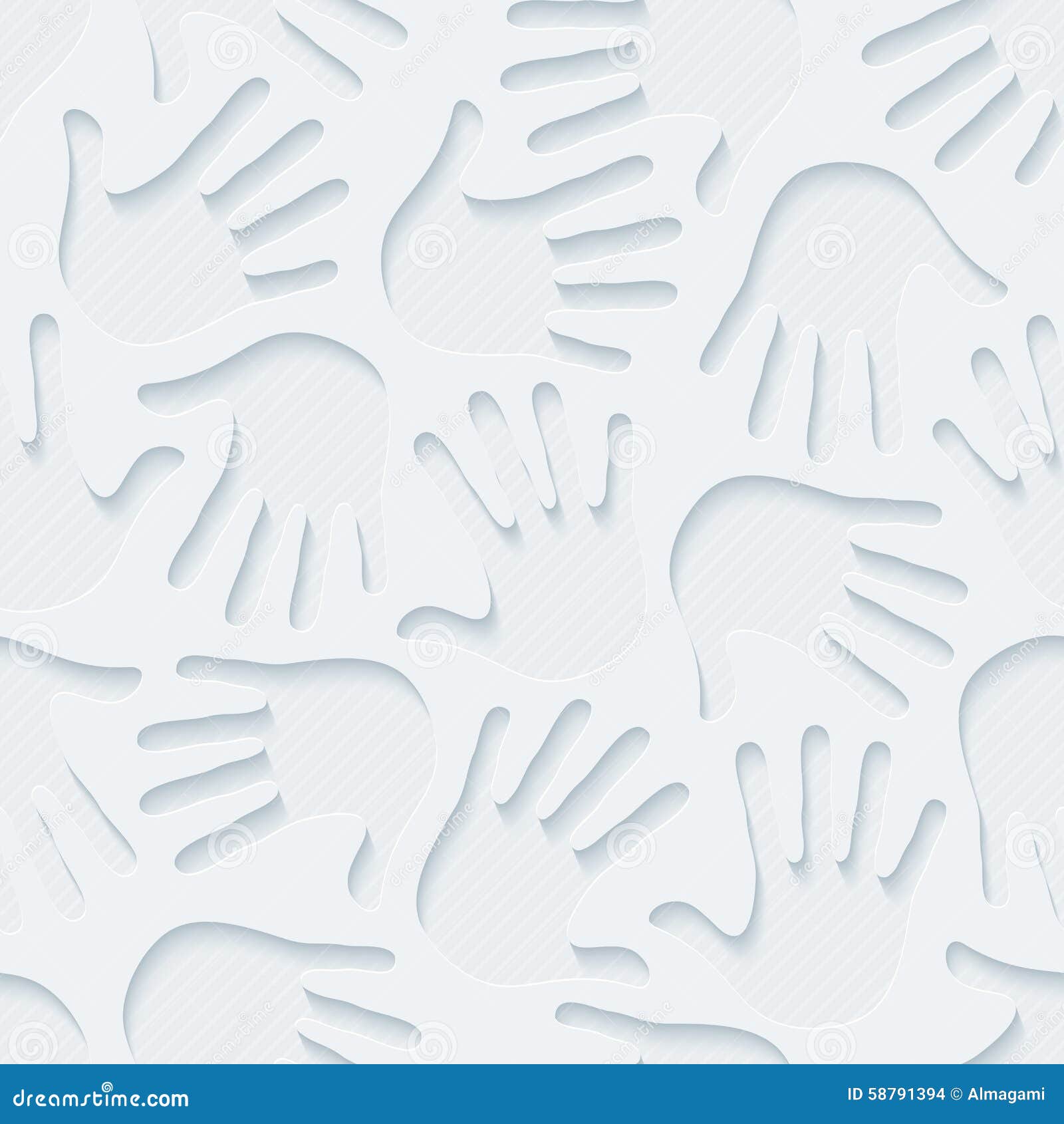 Handprints 3d Seamless Wallpaper. Stock Vector - Illustration of ...