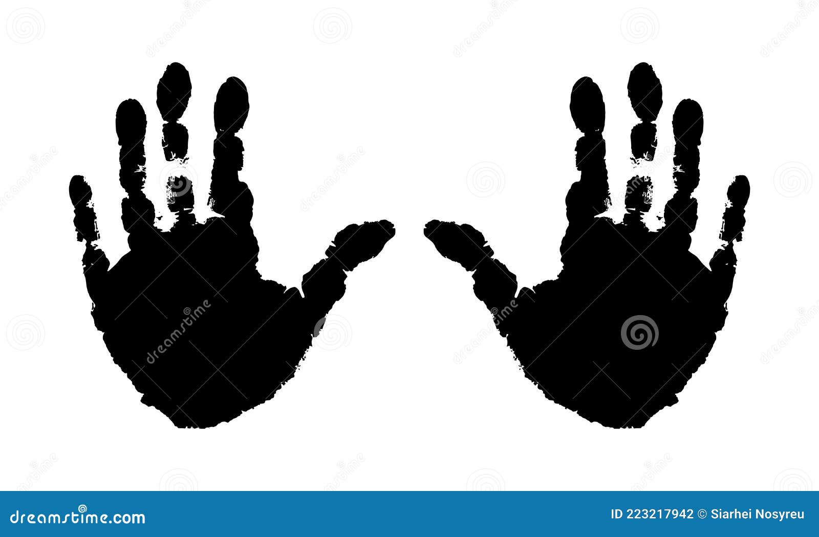 Handprints Of Woman And Man, Footprint Of Baby. Mother, Father And ...