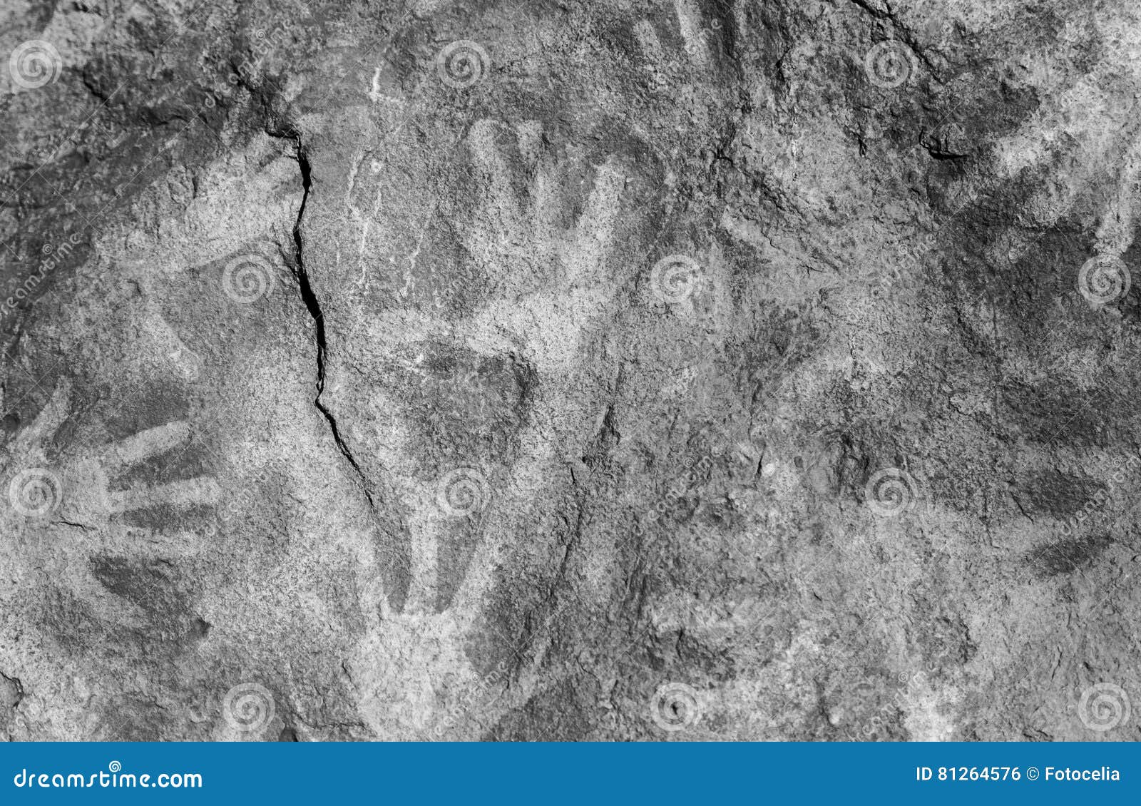 Handprints on rock stock photo. Image of handprint, provence - 81264576