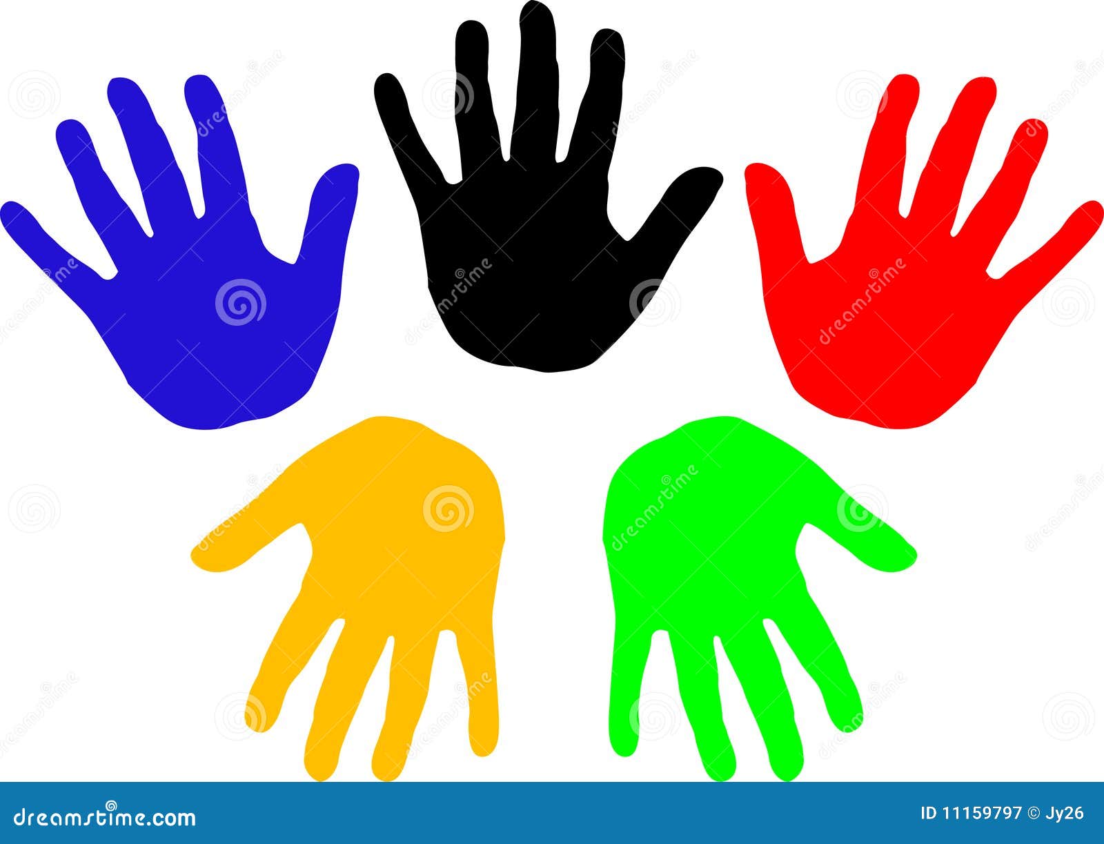 Five Continents World, Political Map Vector Illustration ...