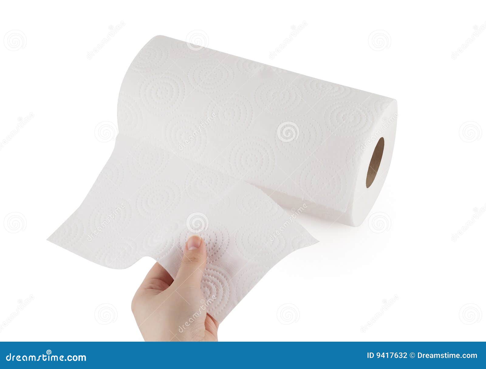 Handrührendes Papiertuch Mit Ausschnittspfad Stockfoto - Bild von ...