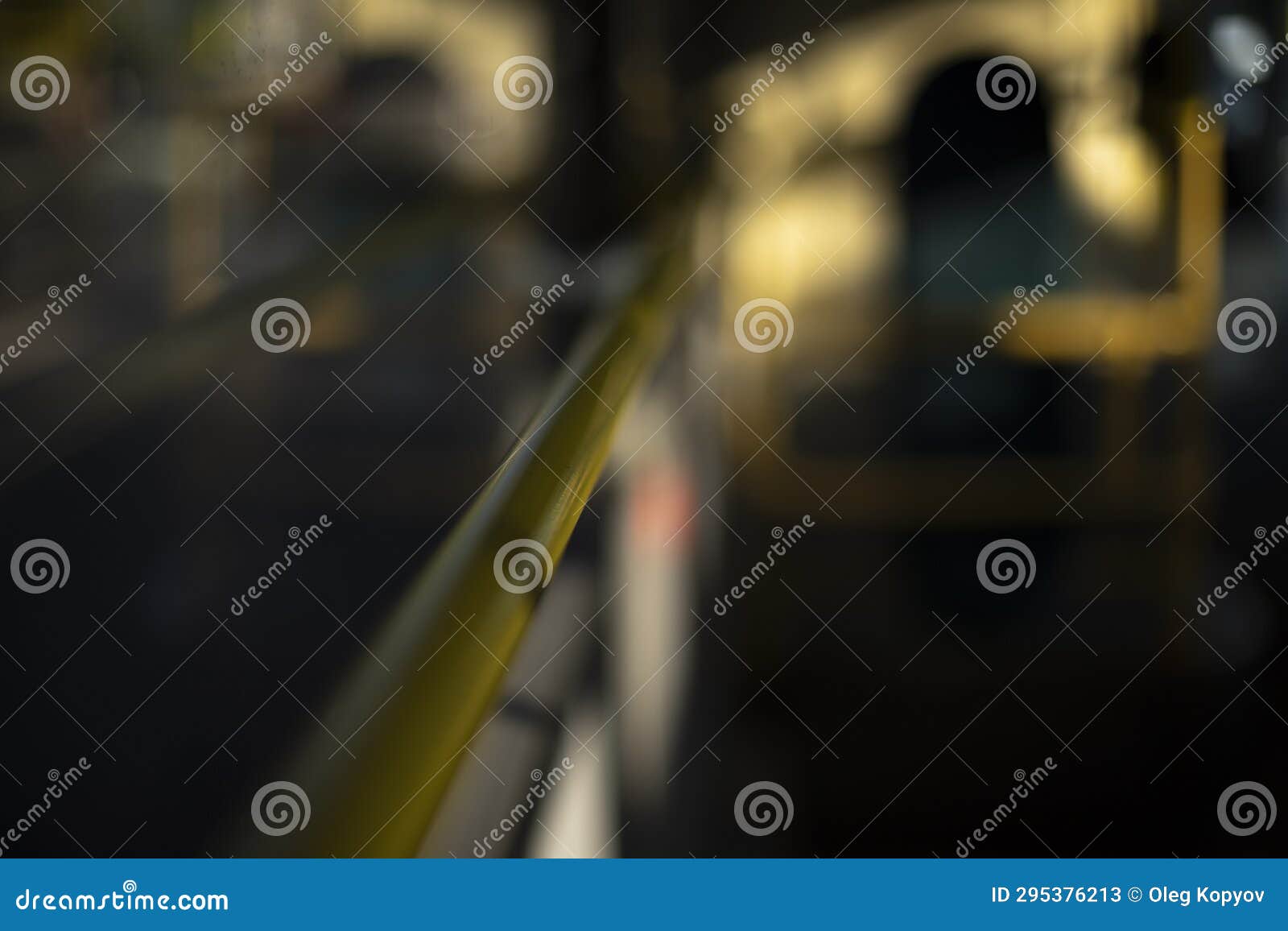 Handrail in Bus. Yellow Handrail Stock Image - Image of handrail, urban ...
