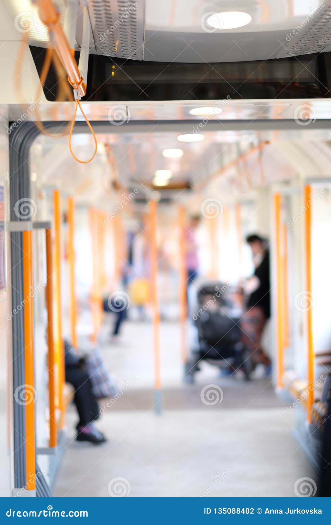 Handrail with Flexible Handle for Passengers Stock Photo - Image of ...
