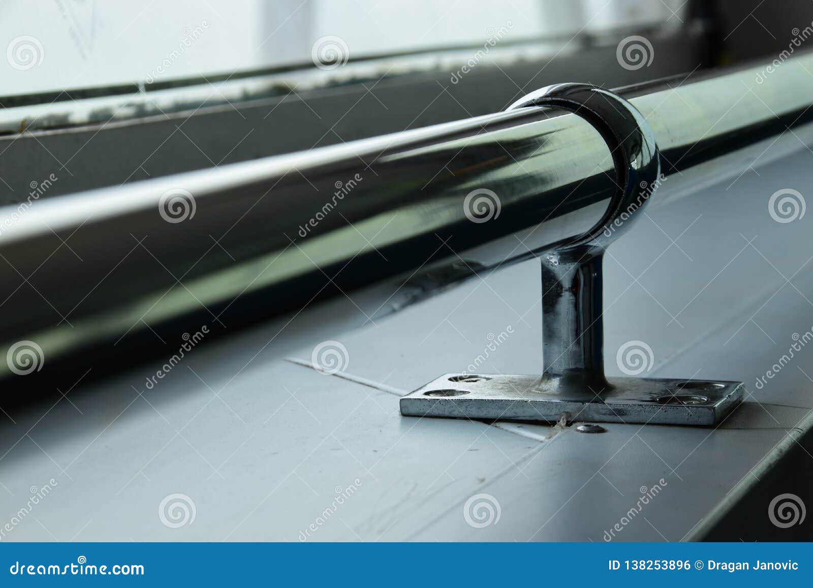 Handrail on a Navigating Bridge. Stock Photo - Image of care, handrail ...