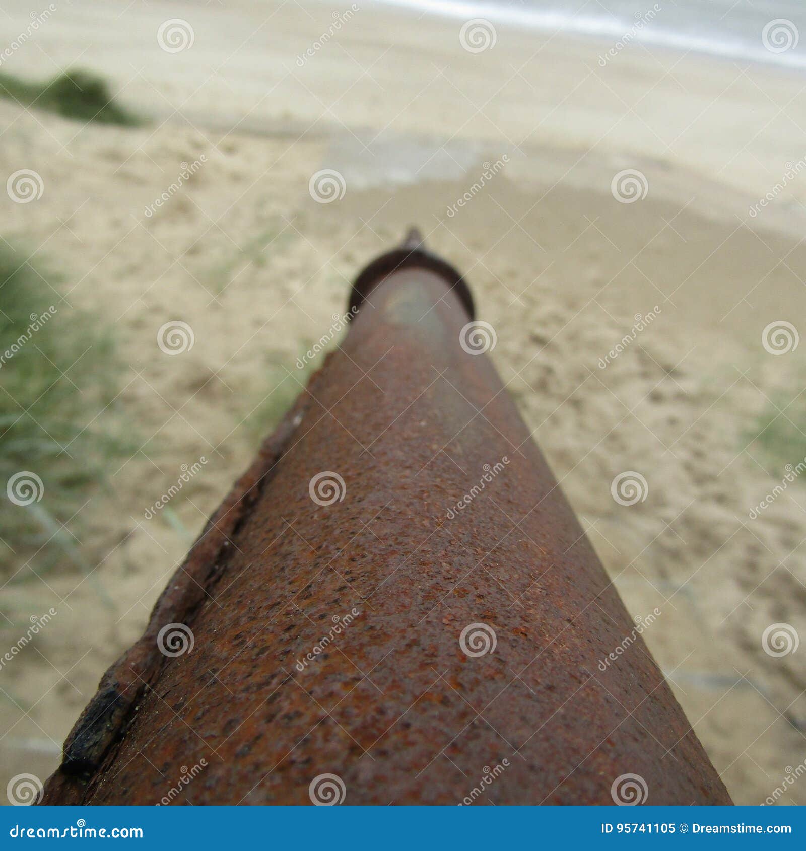 Handrail Near Beach stock image. Image of sand, focus - 95741105