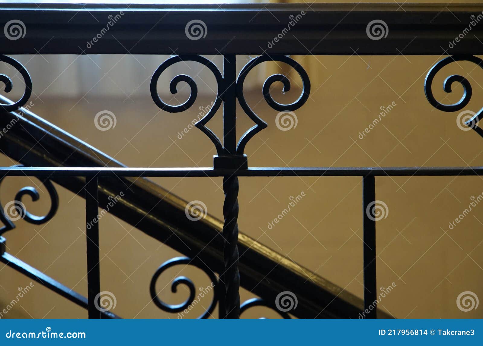 Handrail stock photo. Image of patterned, stairs, indoor - 217956814