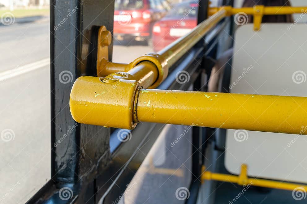 Handrail in Public Transport Stock Image - Image of empty, lifestyle ...