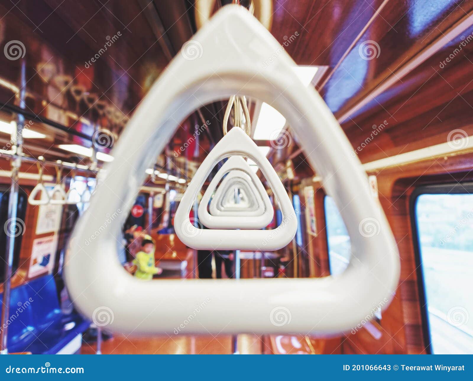 Handrails in Subway Train Public Transportation Stock Image - Image of ...