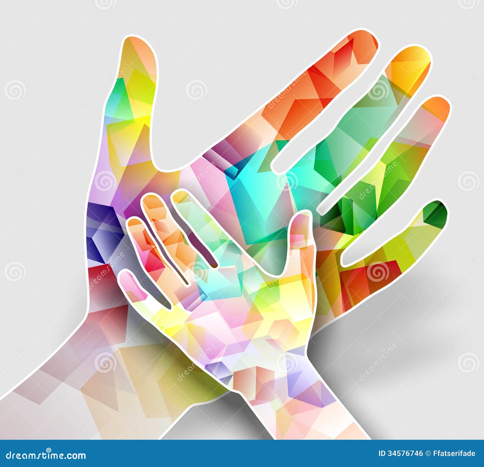 Hands stock illustration. Illustration of child, careful - 34576746