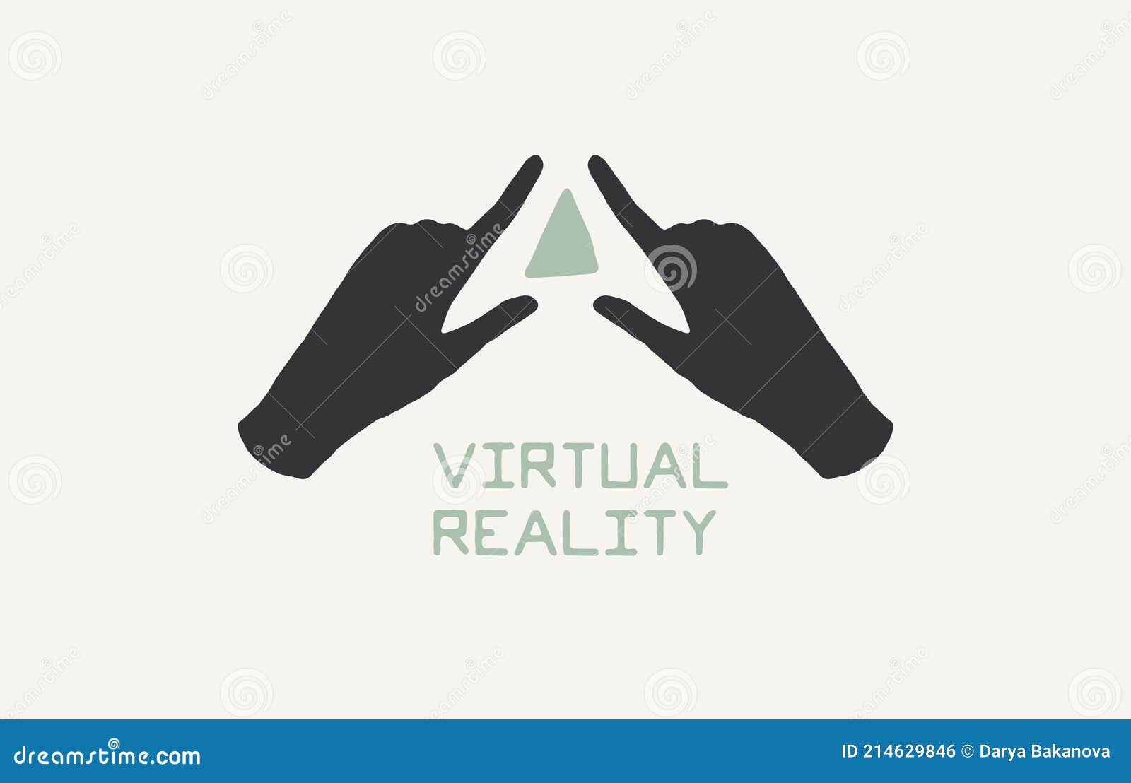 Hands with Abstract Triangle, Vector Logo Stock Vector - Illustration ...