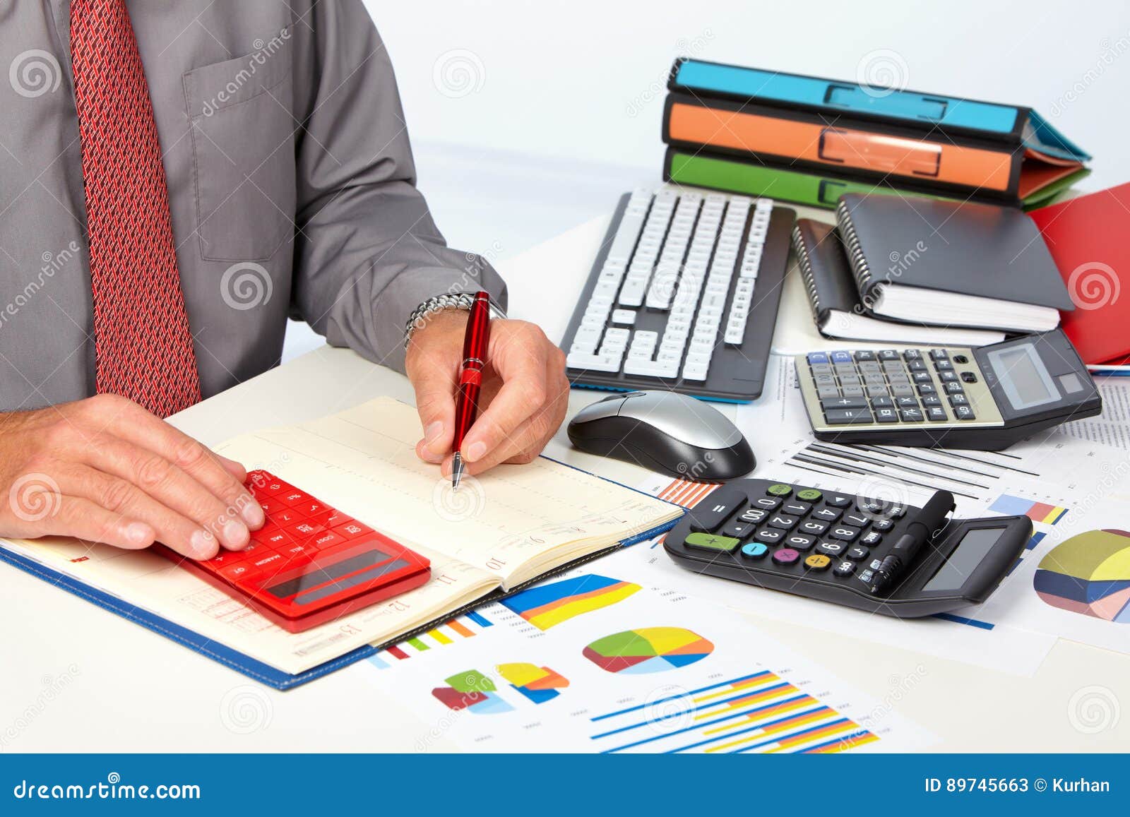 Hands of accountant man stock image. Image of chart, bookkeeper - 89745663