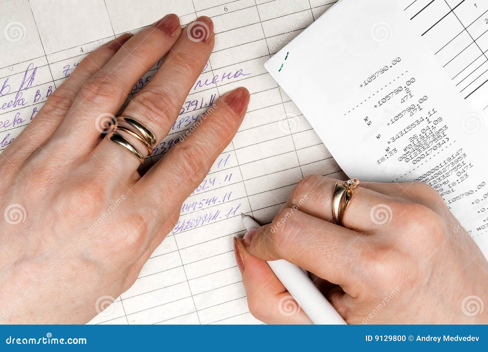 The hands of accountants stock photo. Image of cashier - 9129800