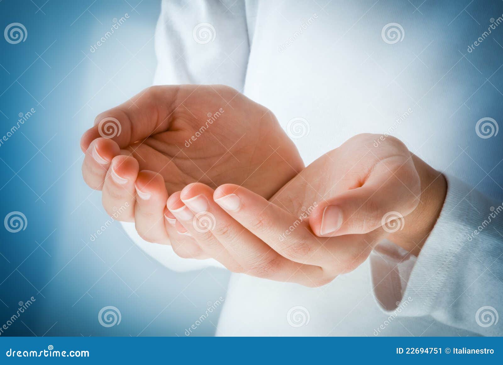 Hands in the Act of Receiving Stock Image - Image of offer, light: 22694751
