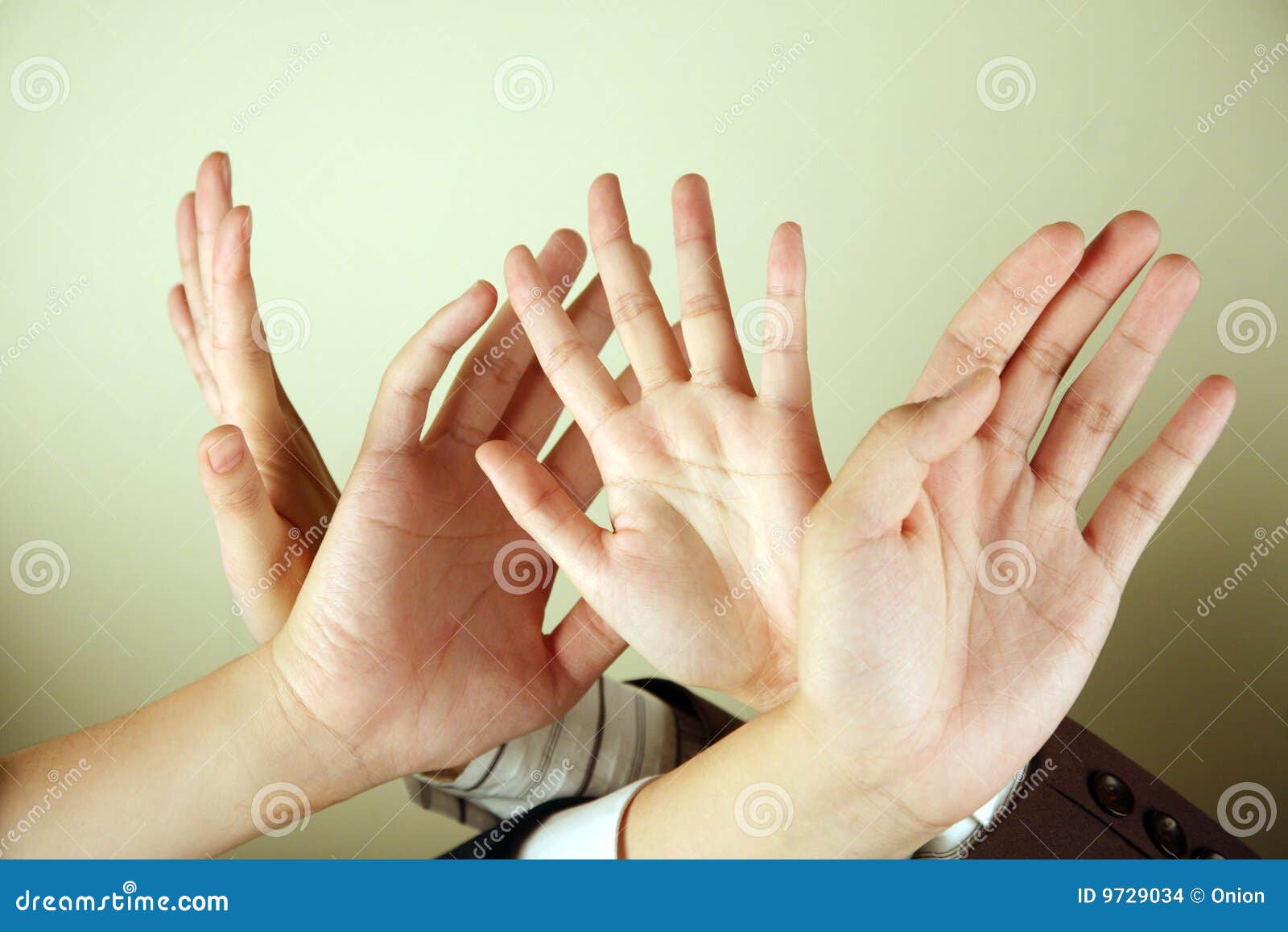 Hands in the air stock photo. Image of male, businesspeople - 9729034