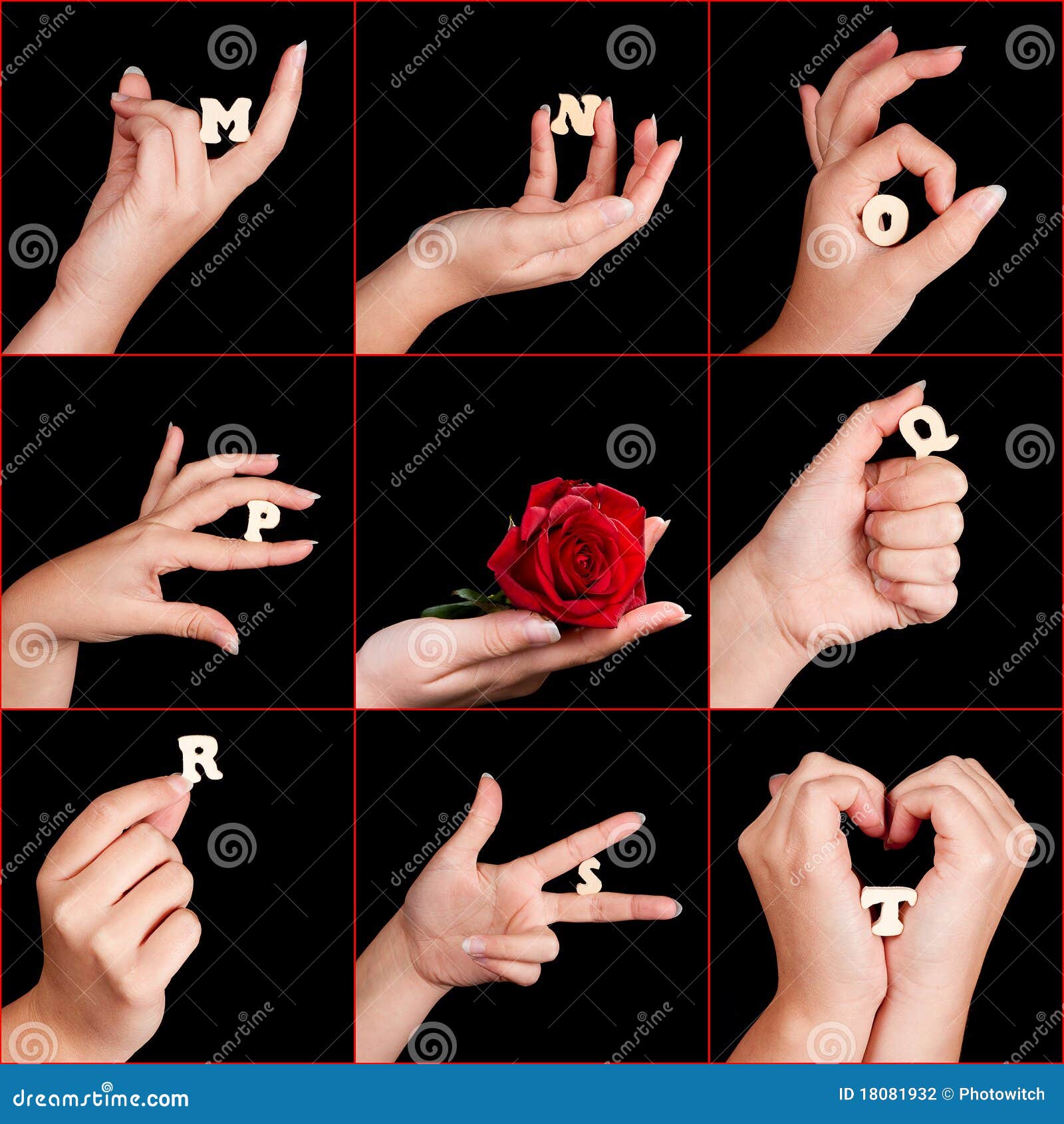 Hands With Alphabet On Sky Background. Royalty-Free Stock Photography ...