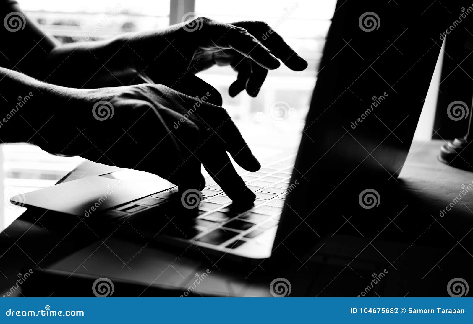 Hands of Anonymous Hackers Typing Code on Keyboard of Laptop for Stock ...
