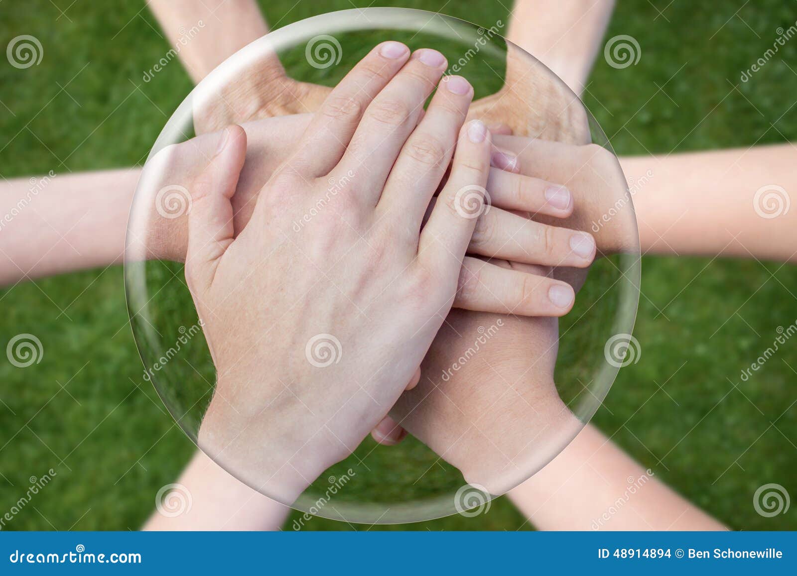 Hands Arms Uniting Glass Sphere Stock Photos - Free & Royalty-Free ...
