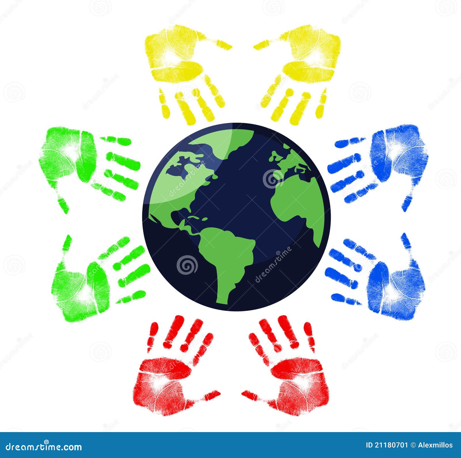Hands Around the Earth Illustration Stock Vector - Illustration of ...