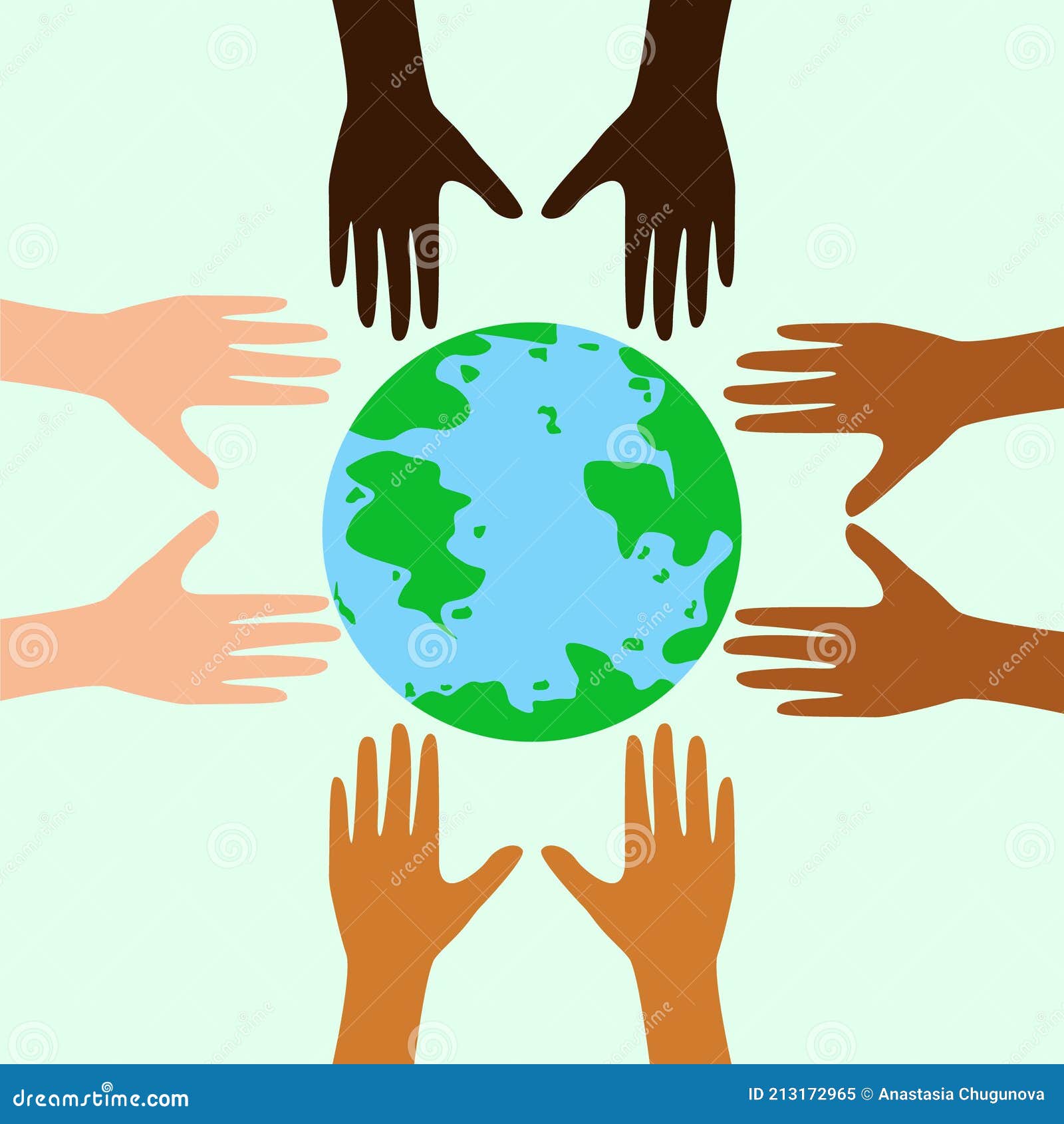 Hands Around the Globe. Earth Day, Great Design for Any Purposes Stock ...