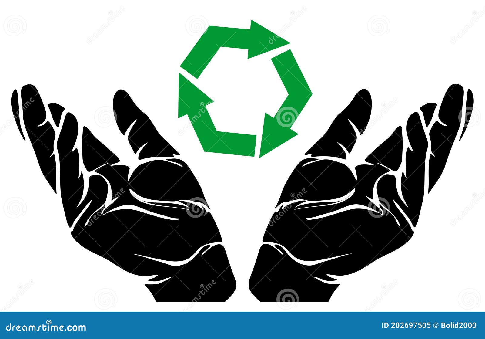 Hands and arrows stock illustration. Illustration of sign - 202697505