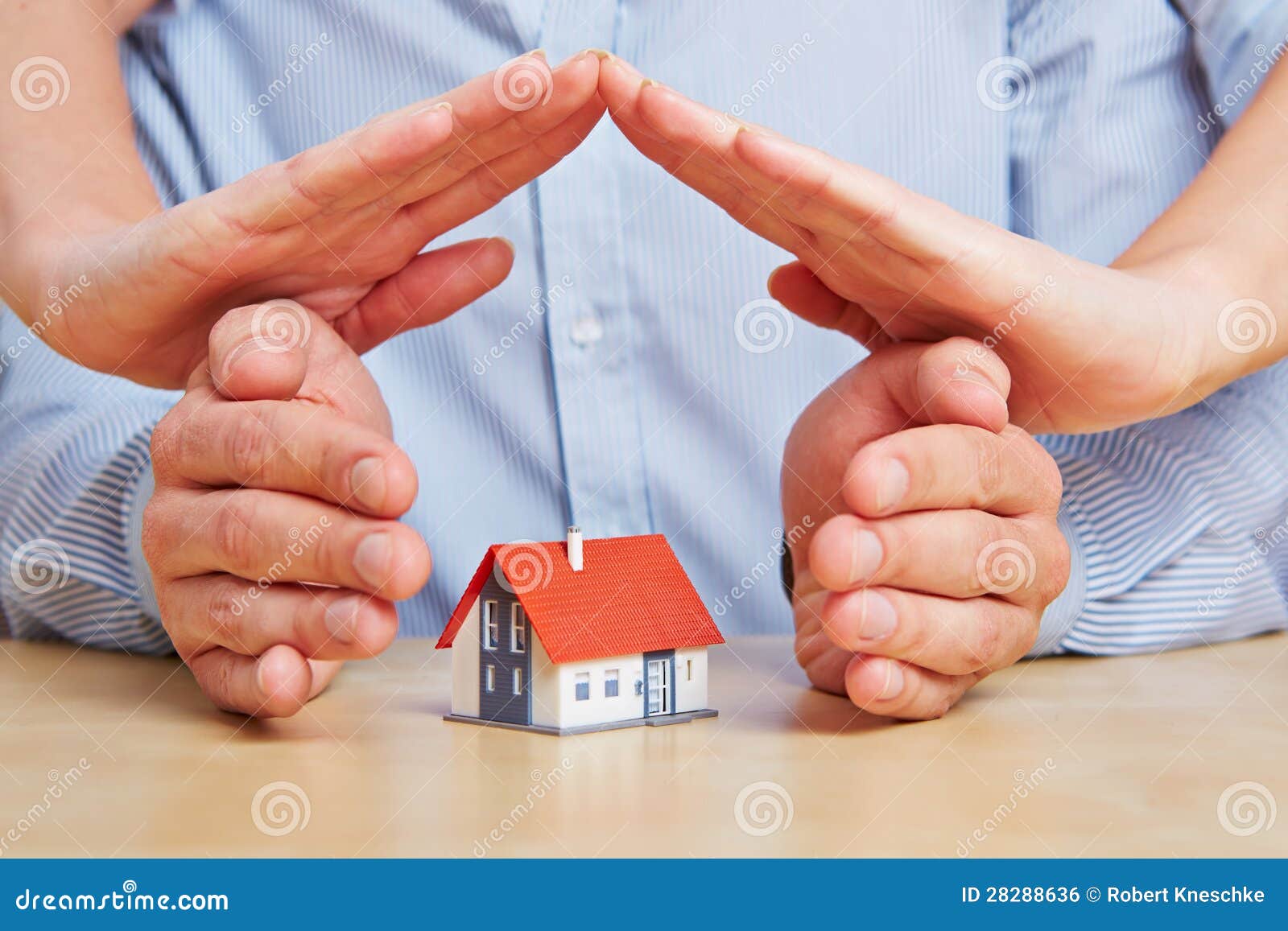 Hands As a Roof Over a House Stock Photo - Image of build, insurance ...