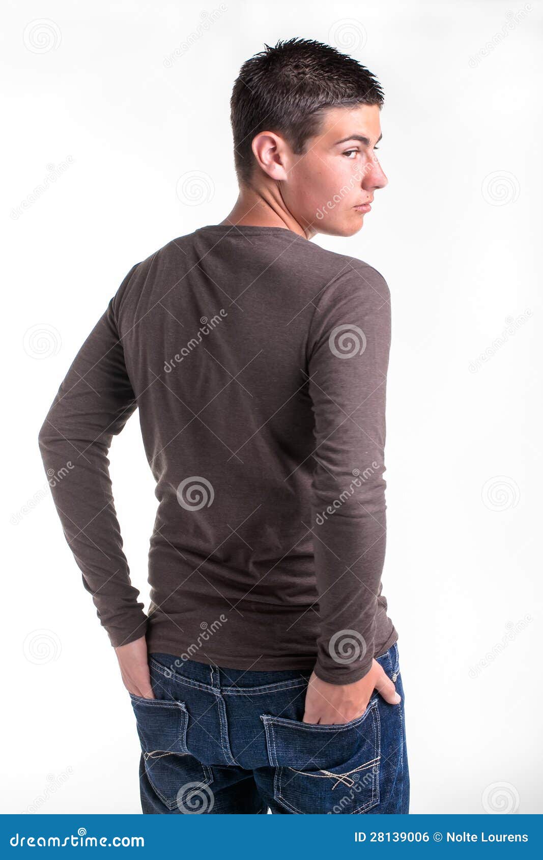 Hands in back pockets. stock photo. Image of fashion - 28139006
