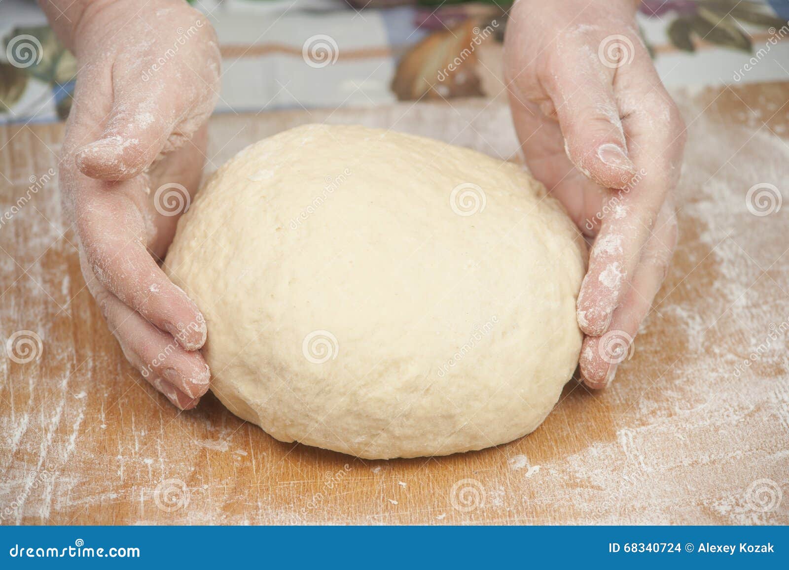 Hands Baking Dough with Rolling Pin Stock Photo - Image of italian ...