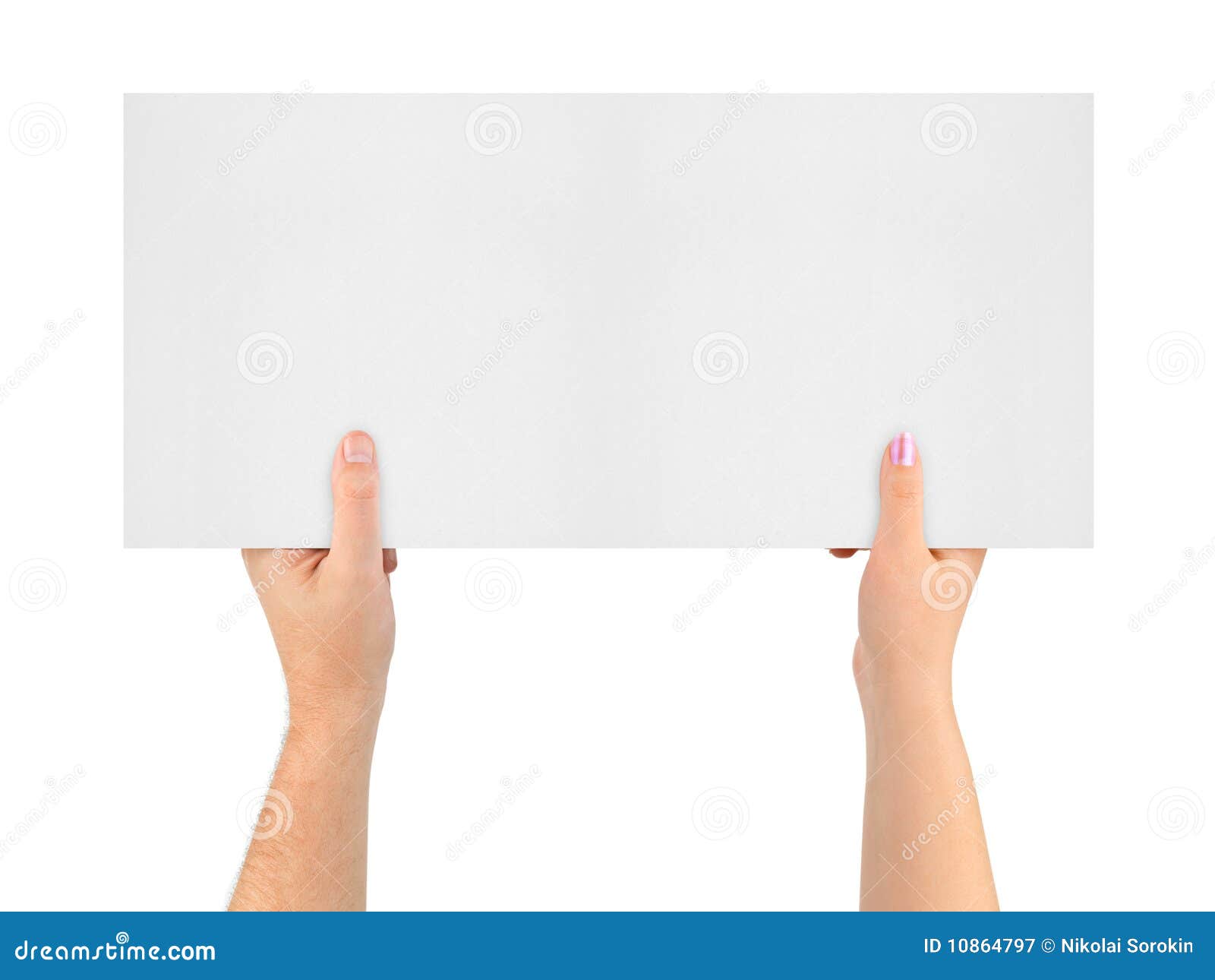 Hands and banner stock image. Image of ideas, hands, cardboard - 10864797