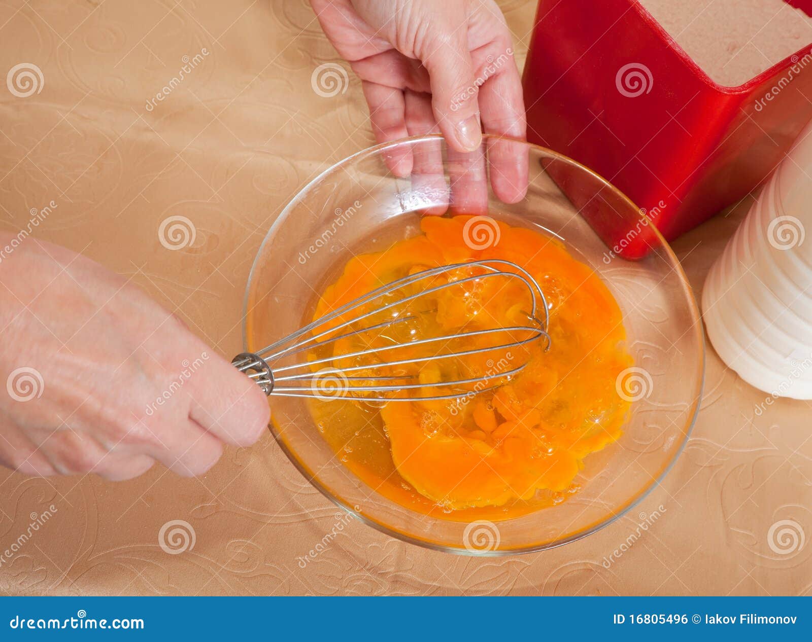 Hands Beating Up Eggs in Dish Stock Photo - Image of food, cooking ...