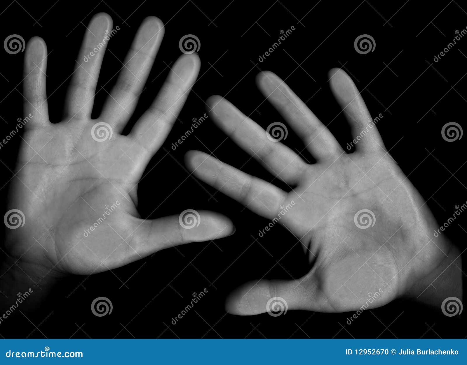 Hands behind a glass stock photo. Image of exit, human - 12952670