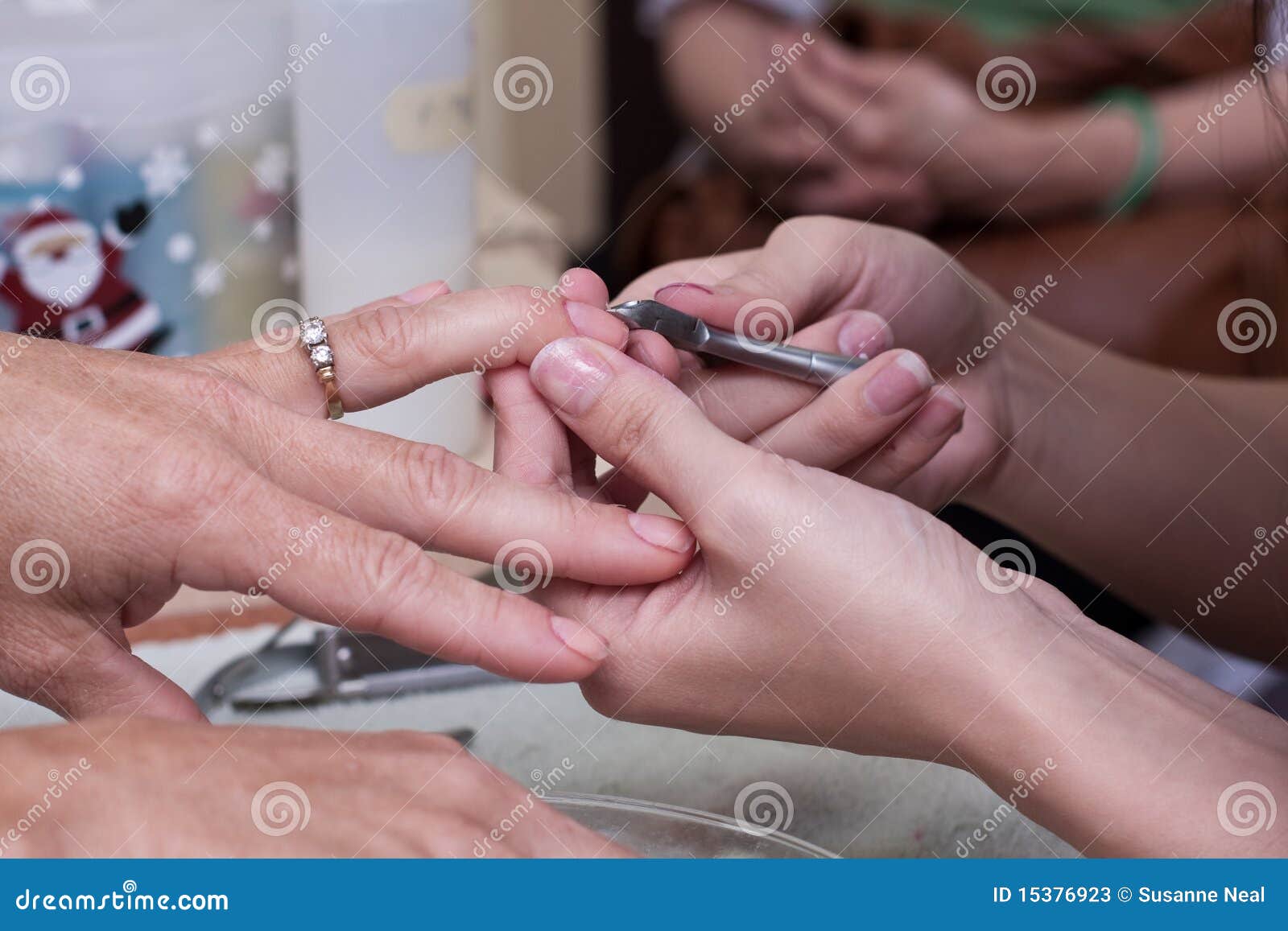 Hands being manicured stock image. Image of fingers, manicure - 15376923