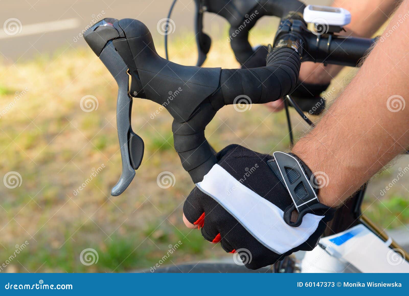 Hands on Bicycle S Handlebars Stock Image - Image of frame, tire: 60147373