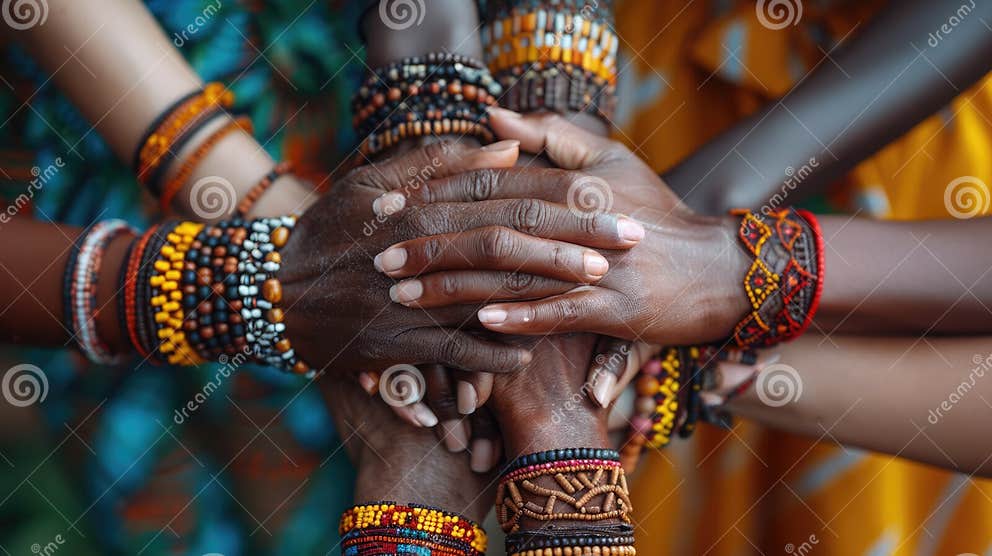 Hands of Black Skin Tone Group in a Powerful Display of Unity Diversity ...