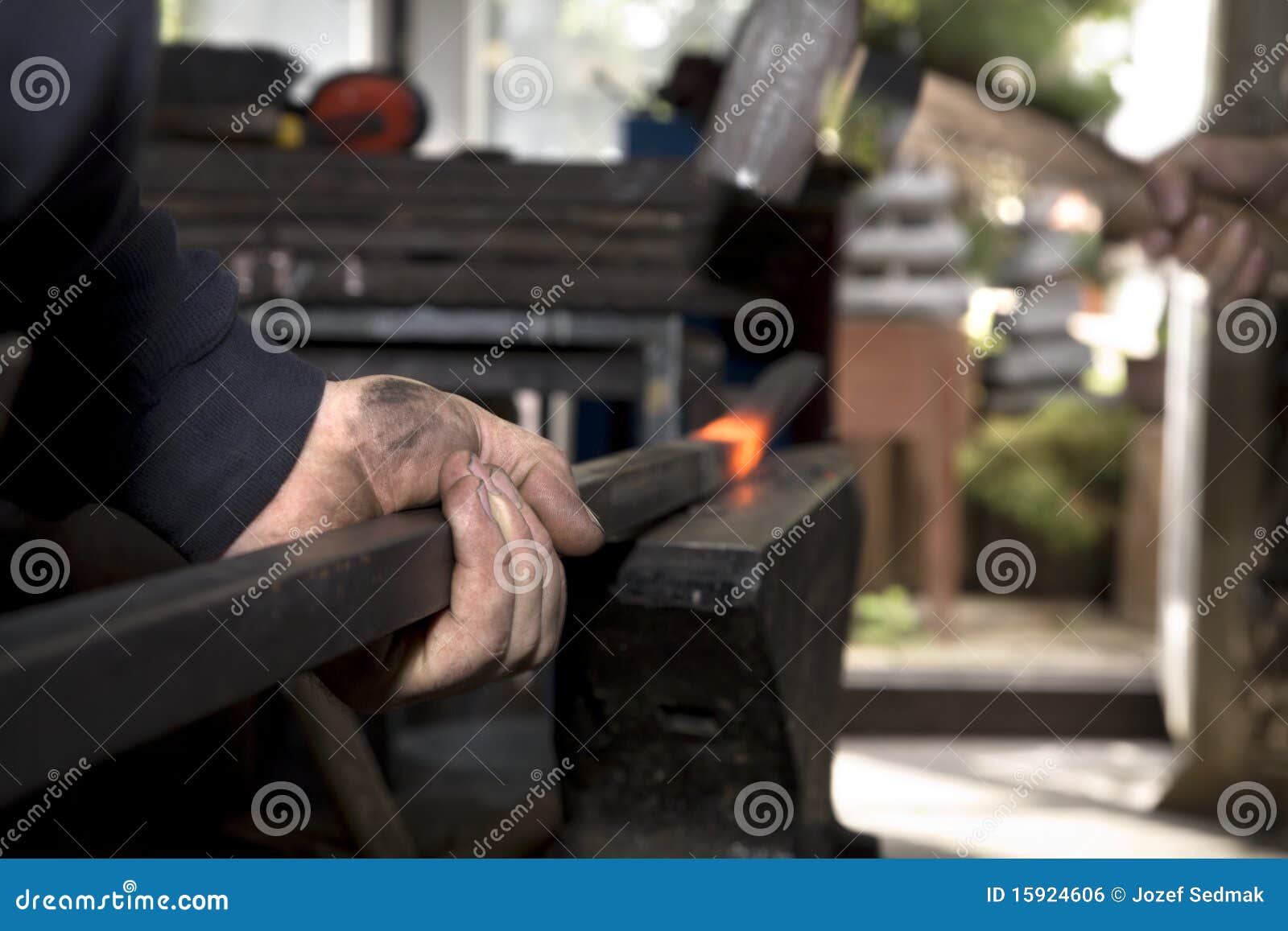 Hands of Blacksmith by the Work Stock Photo - Image of smith, tools ...