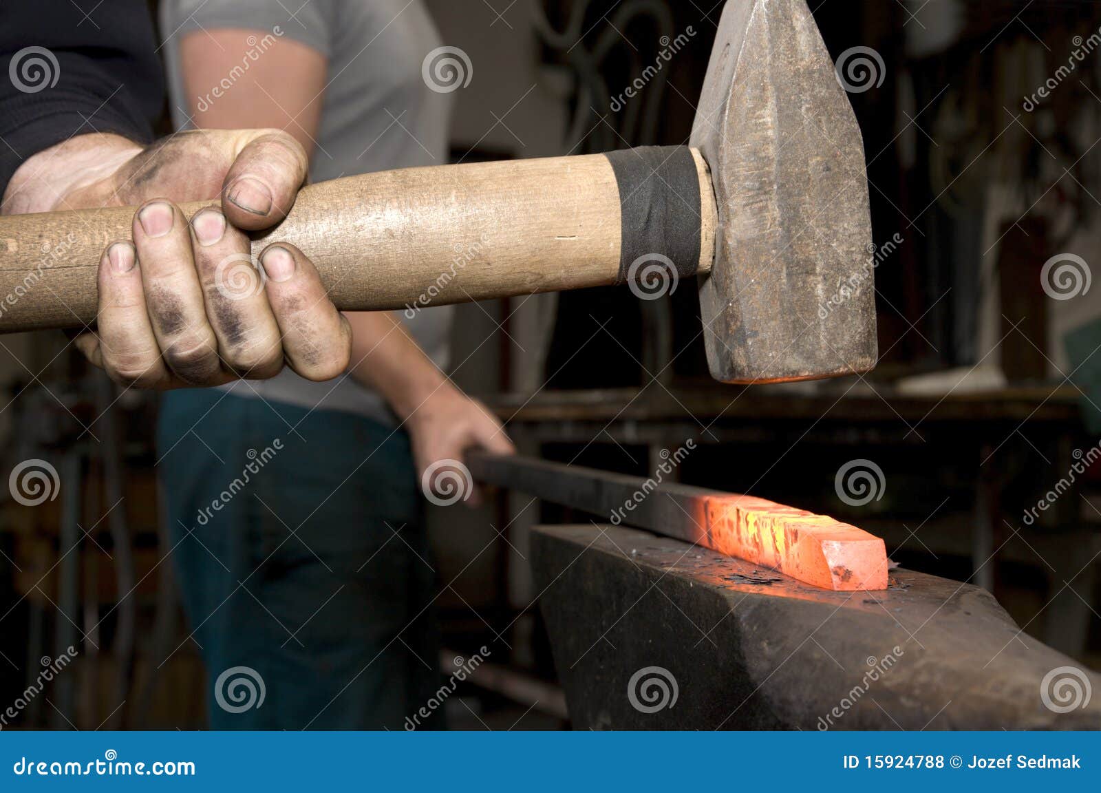 Hands of Blacksmith by the Work Stock Photo - Image of smith, forge ...