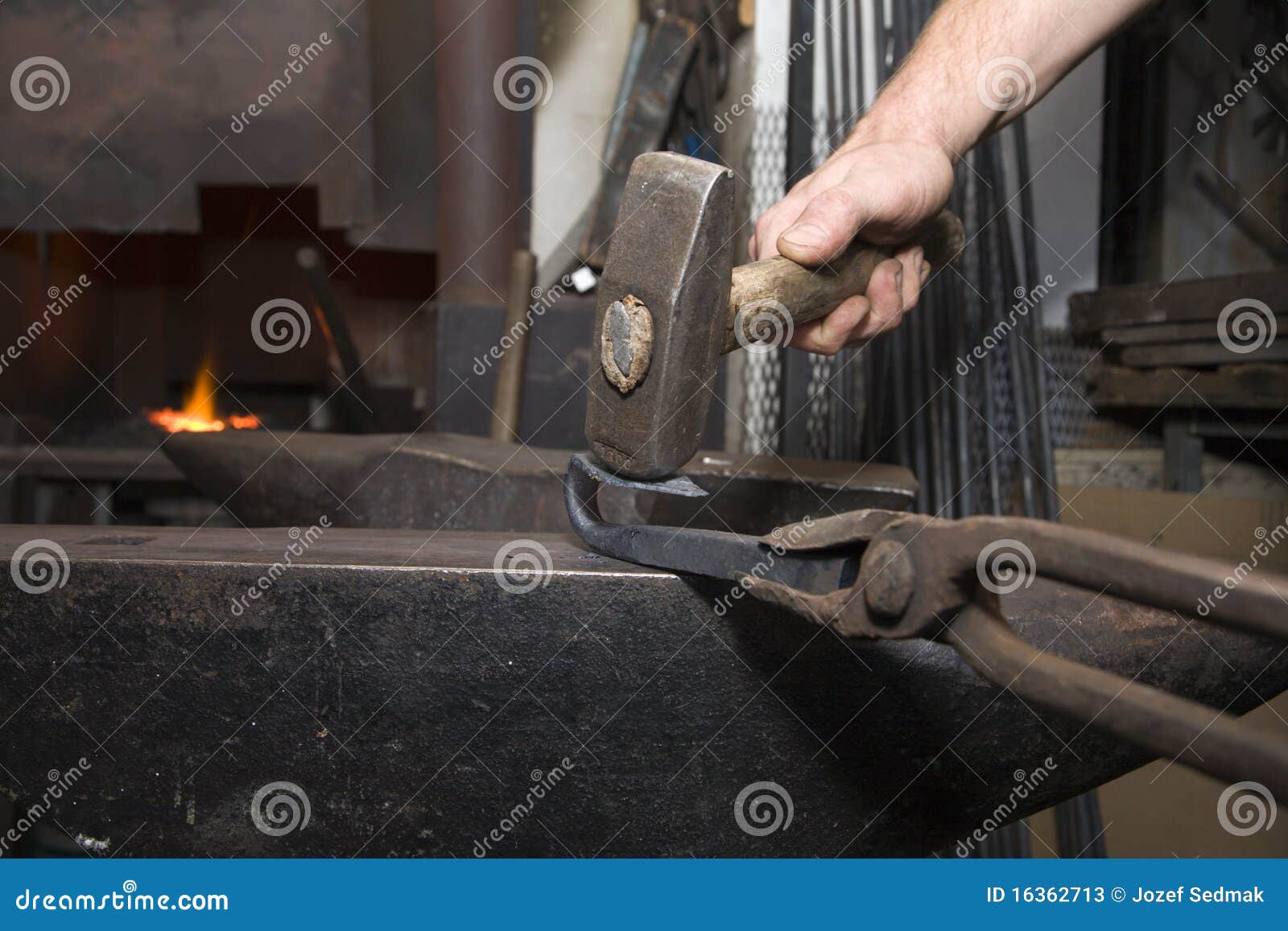 Hands of Blacksmith by the Work Stock Image - Image of handmade ...