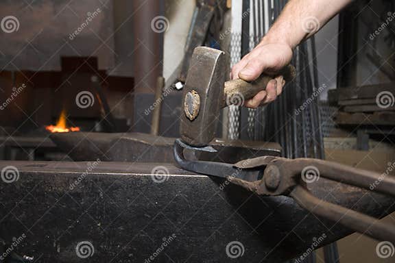 Hands of Blacksmith by the Work Stock Image - Image of handmade ...