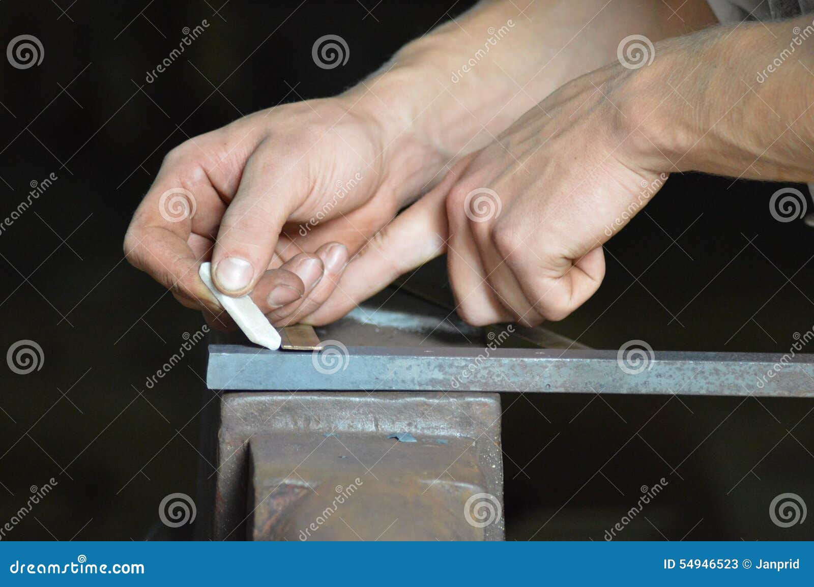 Blacksmiths hands stock image. Image of arms, tradesman - 54946523