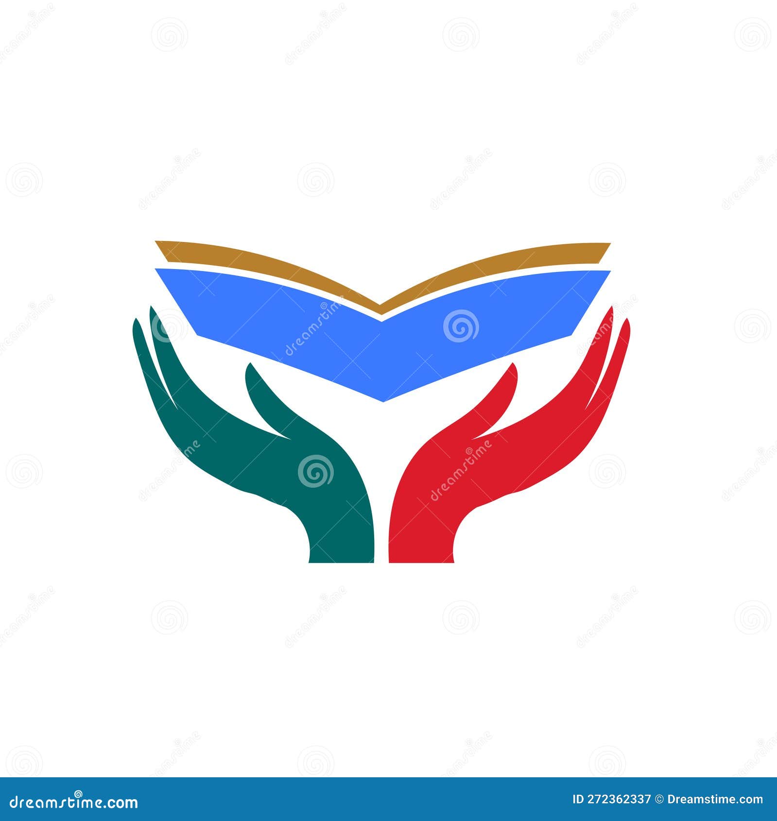 Hands and Book Logo Icon Vector Illustration Stock Vector ...