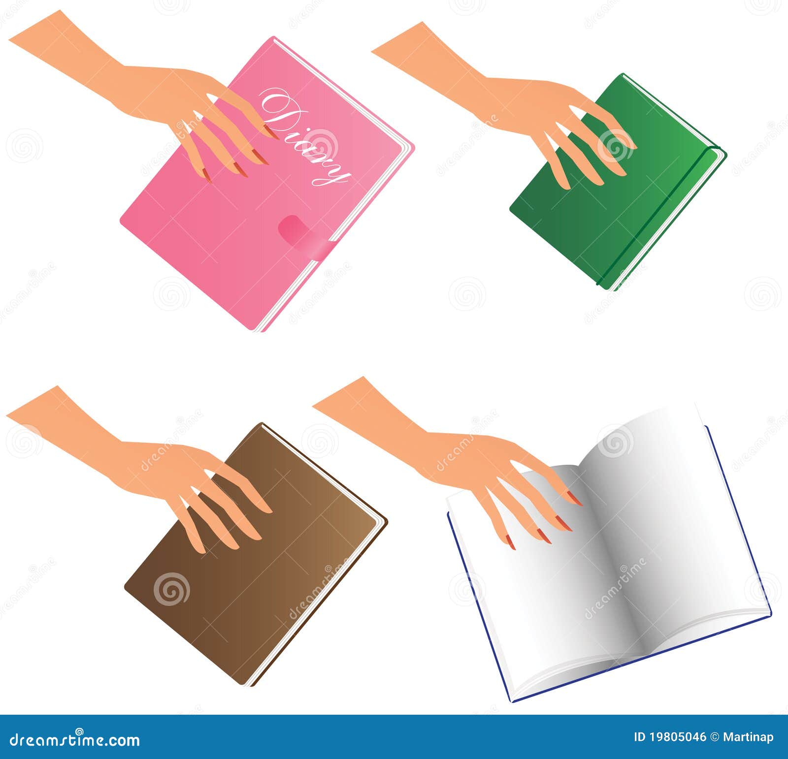 Hands with books stock vector. Illustration of read, collection - 19805046