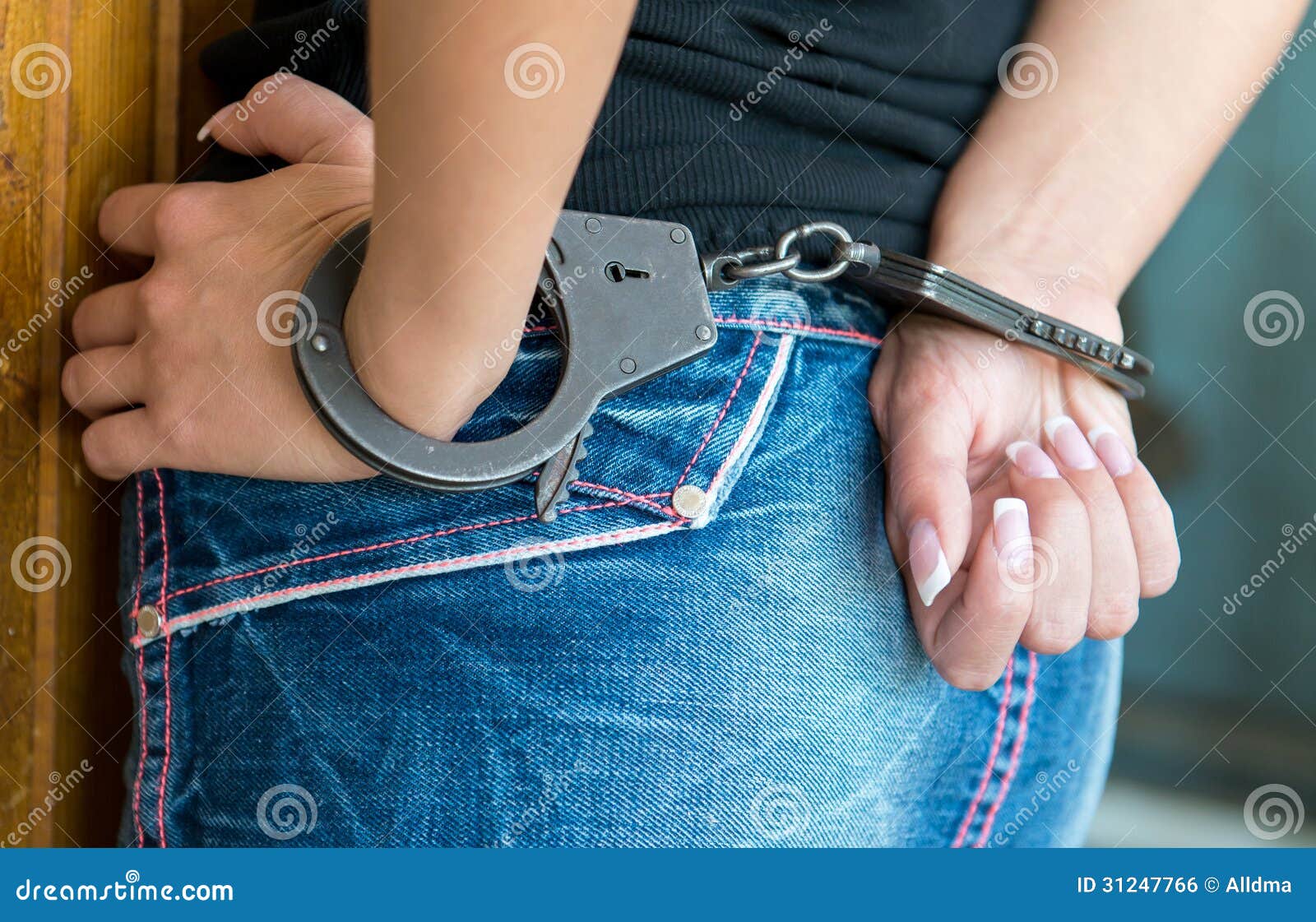 Hands Bounded with Handcuffs Stock Photo - Image of lawbreaker, police ...