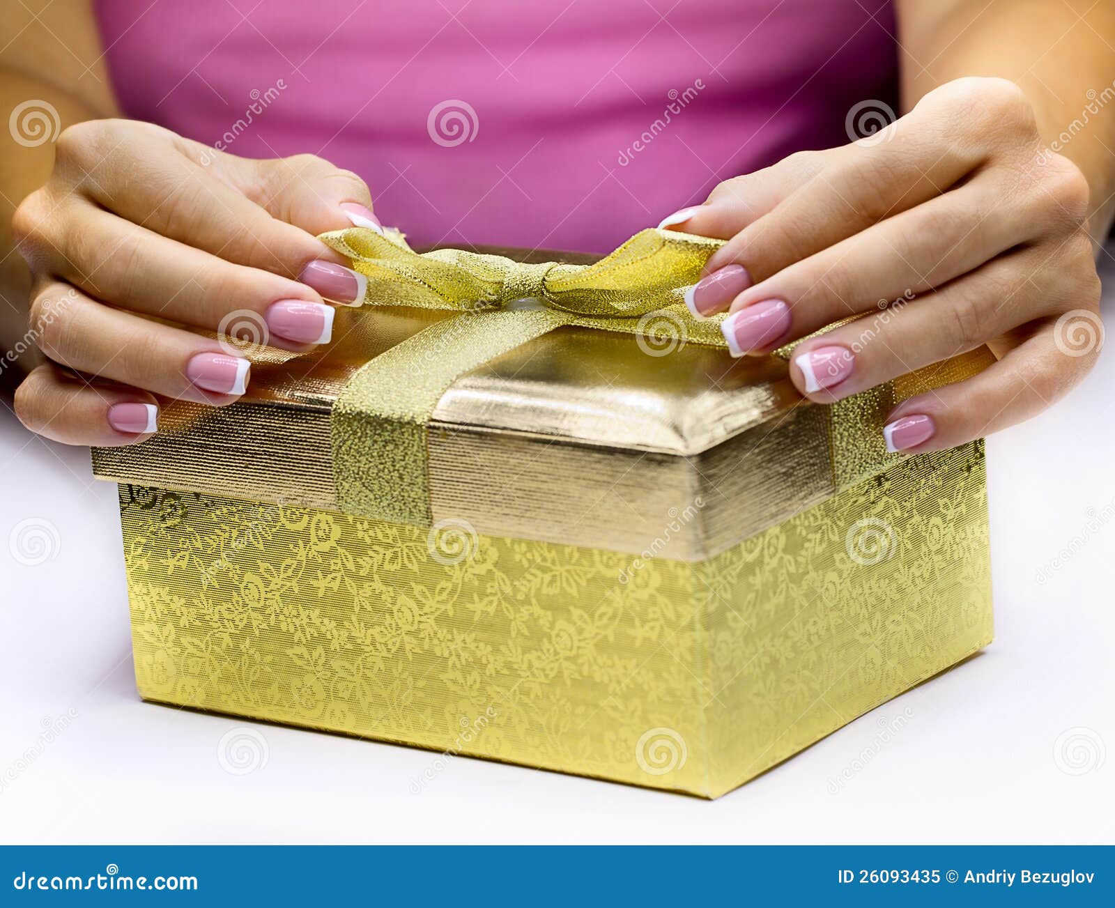 Hands and box stock image. Image of beautiful, pink, bright - 26093435