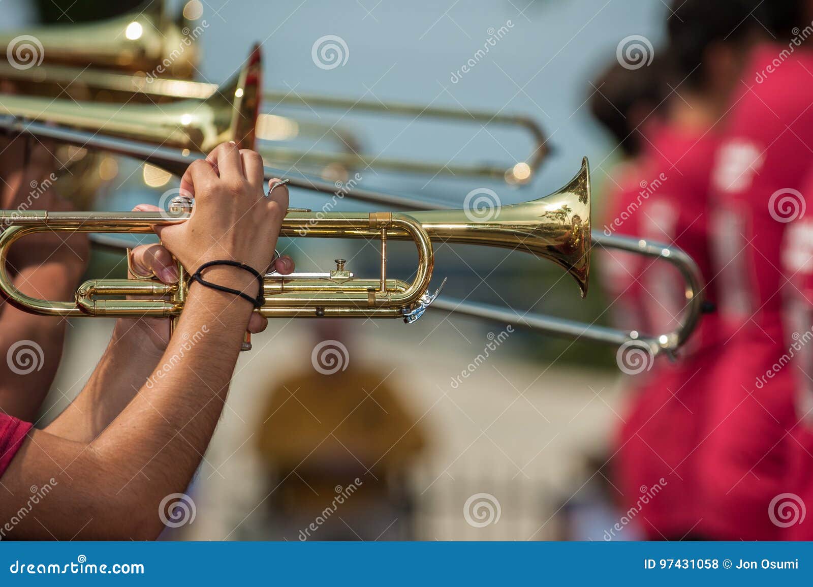 Hands on the Brass while Marching. Stock Photo - Image of brass, beat ...