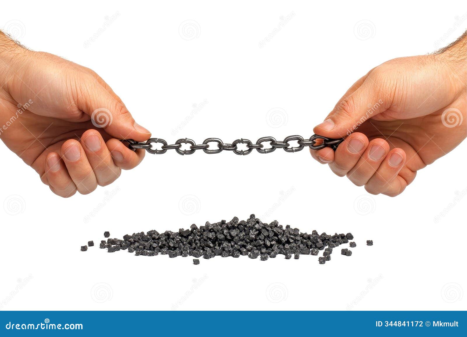 Hands Breaking Chain Shackles Symbolizing Freedom and Liberation from ...