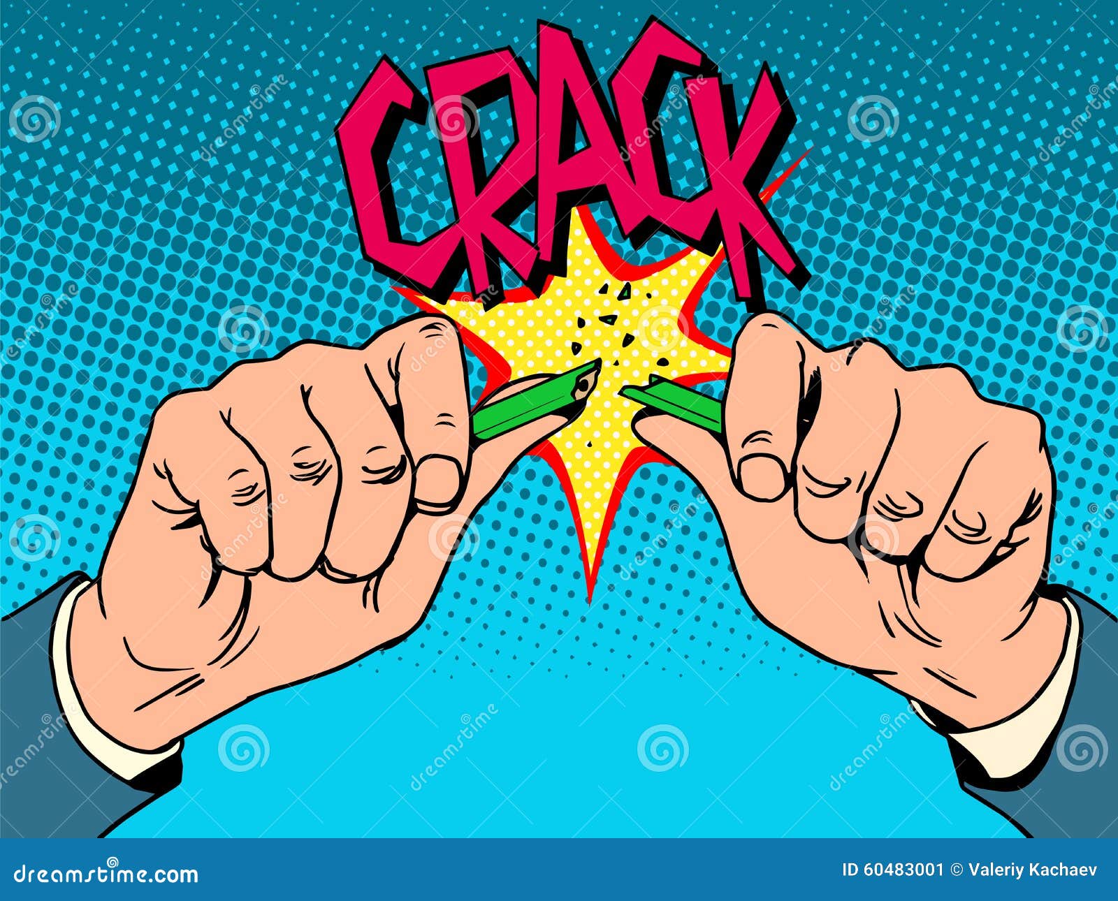 Hands Breaking Chain Shackles Cuffs Freedom Design Vector Illustration ...